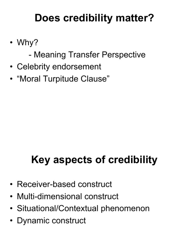 Understanding Communicator Credibility | PDF