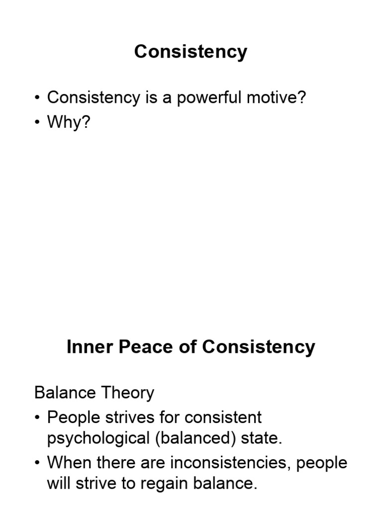 Consistency Commitment Revised | PDF | Psychology | Psychological Concepts