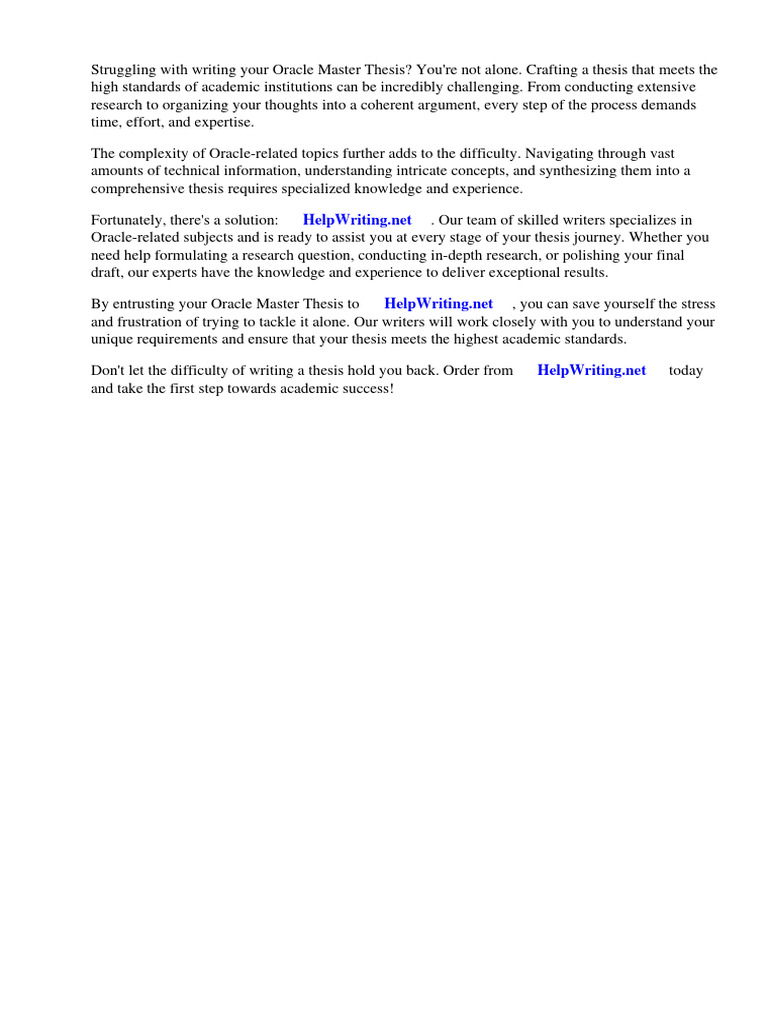 Oracle Master Thesis | PDF | Peer To Peer | Oracle Database