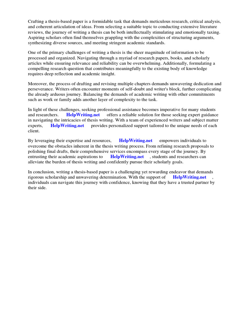 Thesis Based Paper | PDF | Thesis | Expert