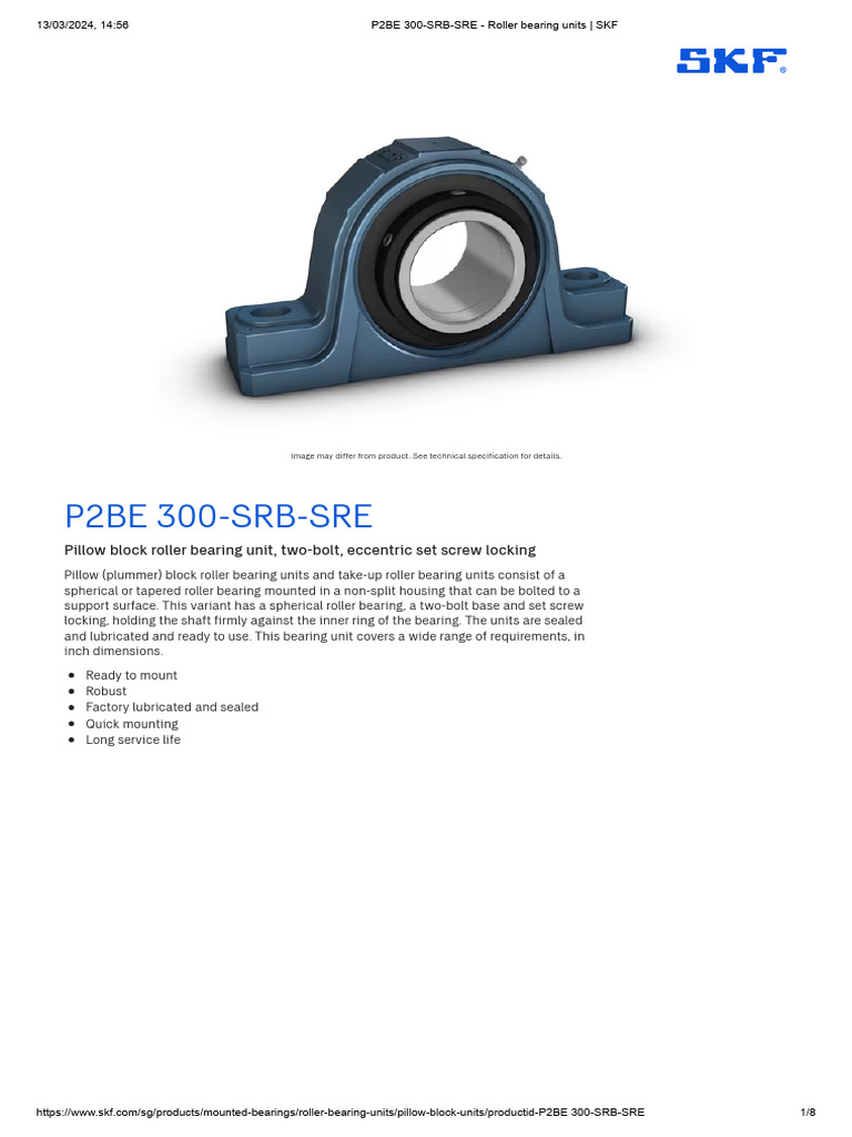 P2BE 300-SRB-SRE - Roller Bearing Units - SKF | PDF | License | Bearing ...