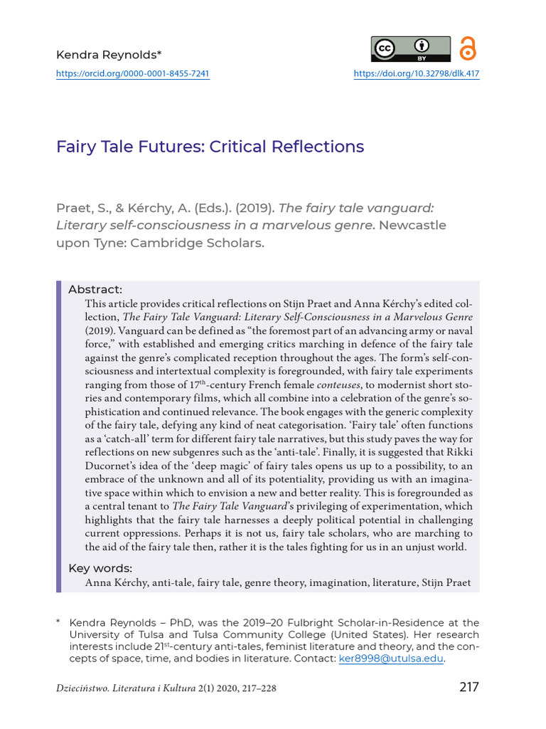 Fairy_Tale_Futures_Critical_Reflections | PDF | Fairy Tales | Sleeping ...