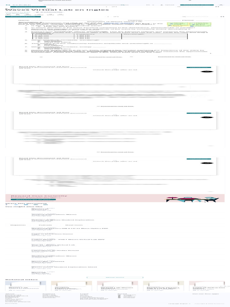Waves Virtual Lab en Ingles PDF Waves Wavelength | PDF | Waves | Wavelength