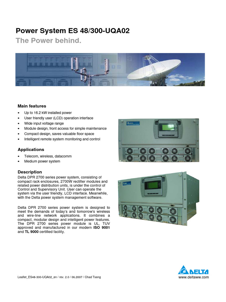 Leaflet ES48-300-UQA02 | PDF | Rectifier | Alternating Current