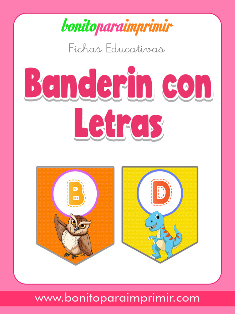Banderin Con Letras Del Abecedario - Bonitoparai11111mprimir | PDF ...