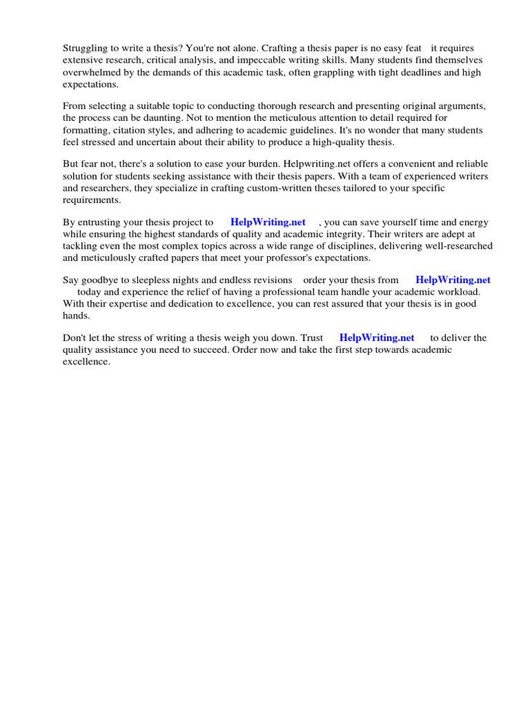Free Thesis Papers Online | PDF | Thesis | Banks