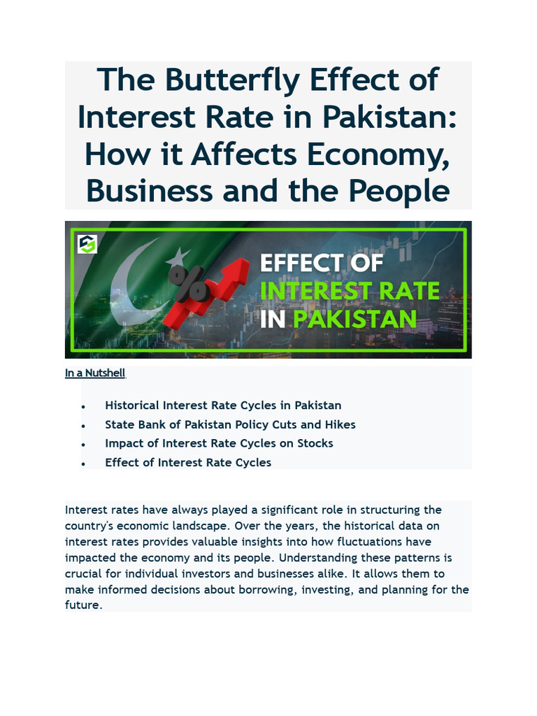 Pakistan Interest Rate Impact Analysis | PDF | Inflation | Interest