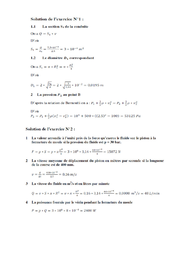 Solution Exo 02 Verins | PDF