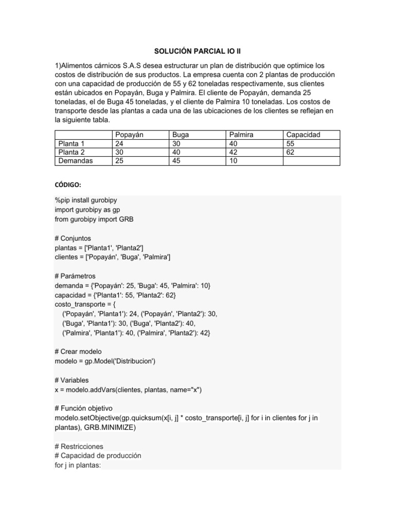 Parcial IO II | PDF | Economias