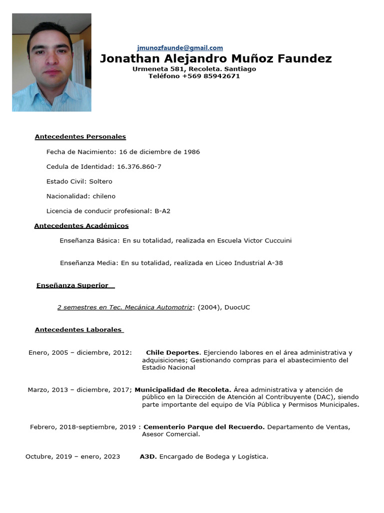 CV. Jonathan 12 | PDF