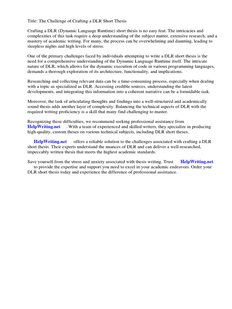 DLR Short Thesis | PDF | Theory | Rwanda