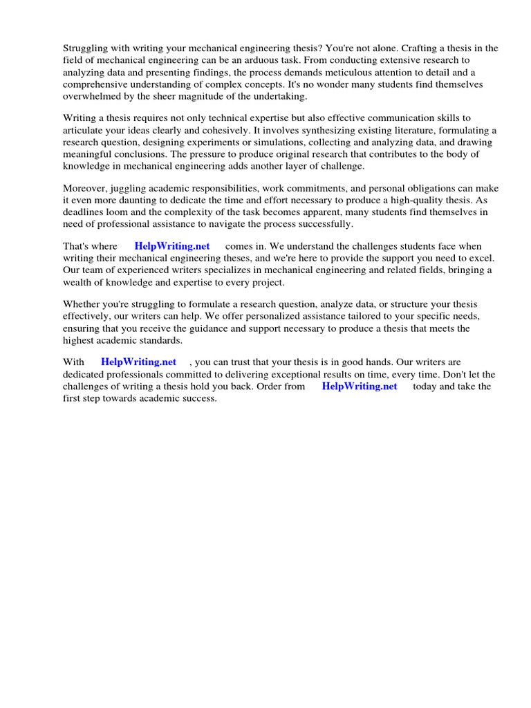 Thesis Engineering Mechanical | PDF | Engineering | Finite Element Method