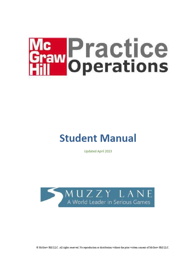 Practice_Operations_Student_Manual | PDF | Lean Manufacturing | Mac Os X Snow Leopard