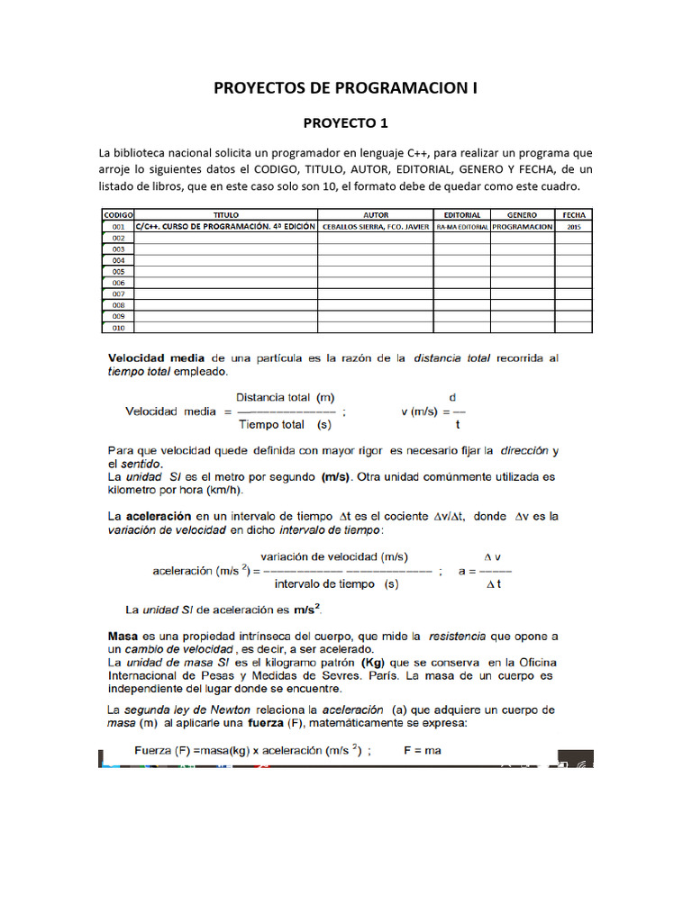 PROYECTOS DE PROGRAMACION I (4) | PDF