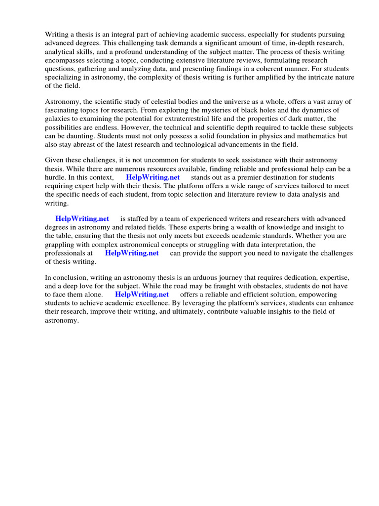 Astronomy Thesis Topics | PDF | Astronomy | Stars