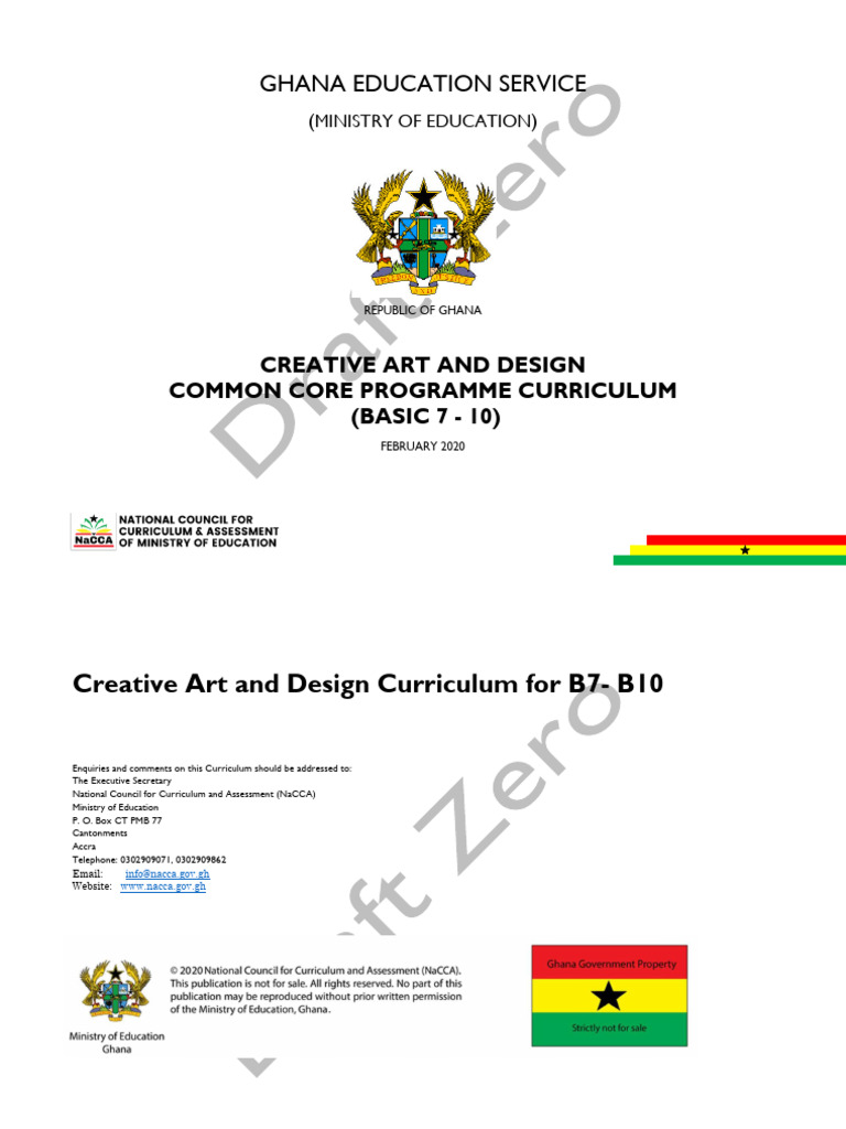 Creative Art and Design CCP Curriculum For B7 B10 Zero Draft | PDF ...