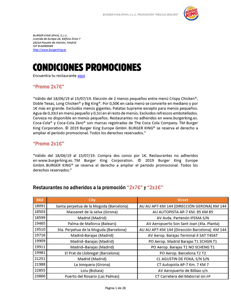 Condiciones Generales - DEF | PDF | Islas Canarias | Madrid