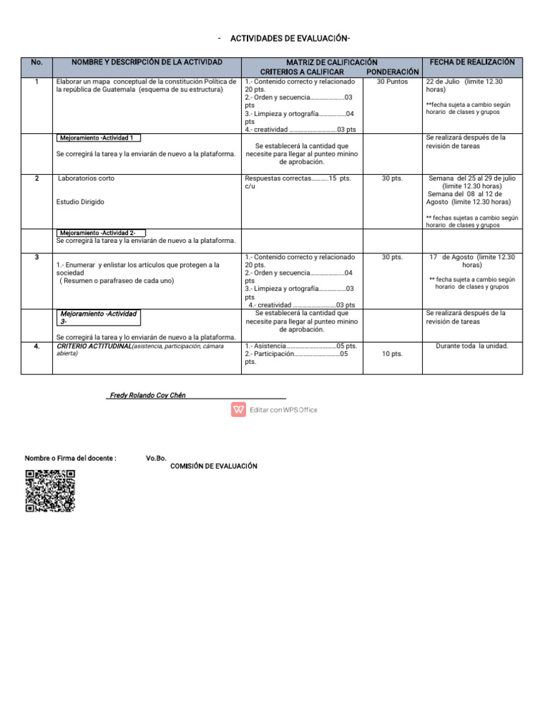 ACT de EVAL. Primero Basico | PDF