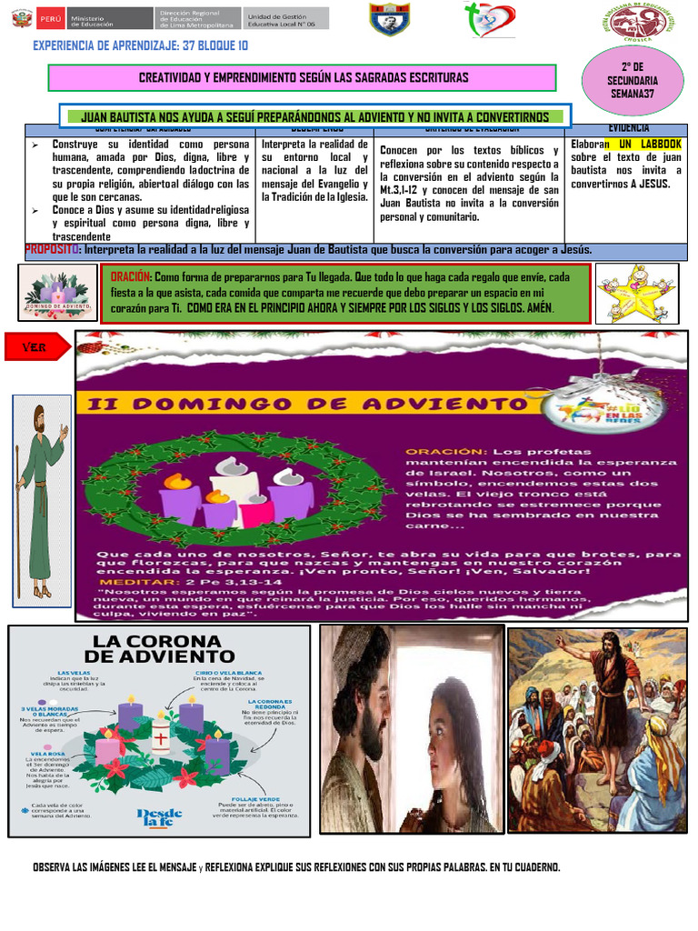 Conversión y Adviento según Juan Bautista | PDF | Juan el Bautista | Jesús