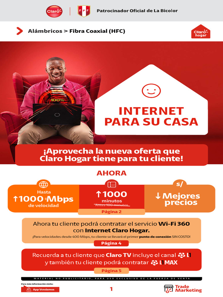 Ofertas de Internet Claro Hogar 2024 | PDF | Televisión | Televisión de ...
