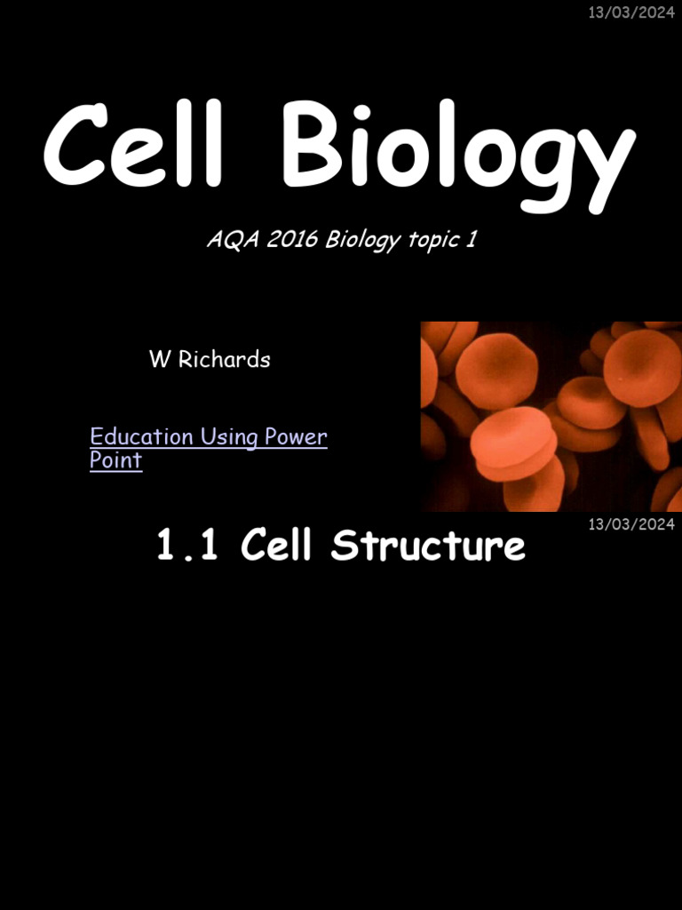 Biology 1 - Cell Biology | PDF | Cell (Biology) | Eukaryotes