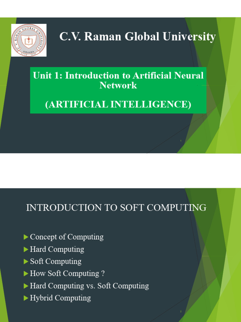 Intro to Neural Networks & Soft Computing | PDF | Artificial Neural Network | Artificial ...
