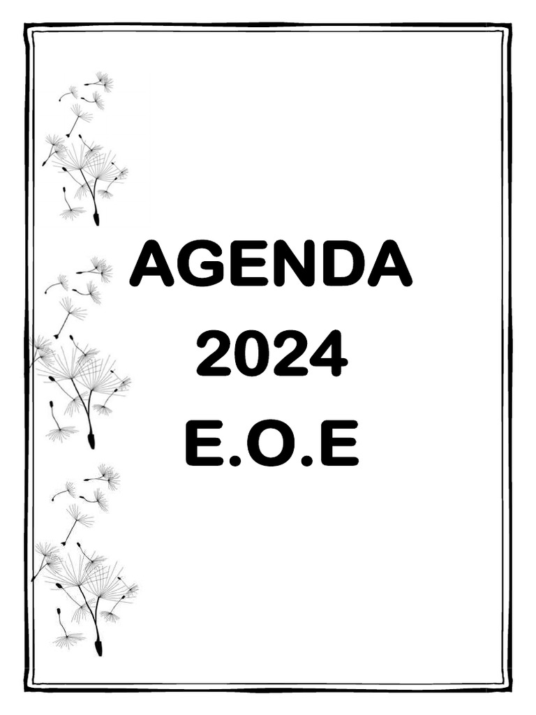 Agenda Eoe 24 | PDF | Pedagogía | Enseñando