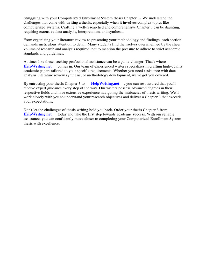 Computerized Enrollment System Thesis Help | PDF | Databases | Information