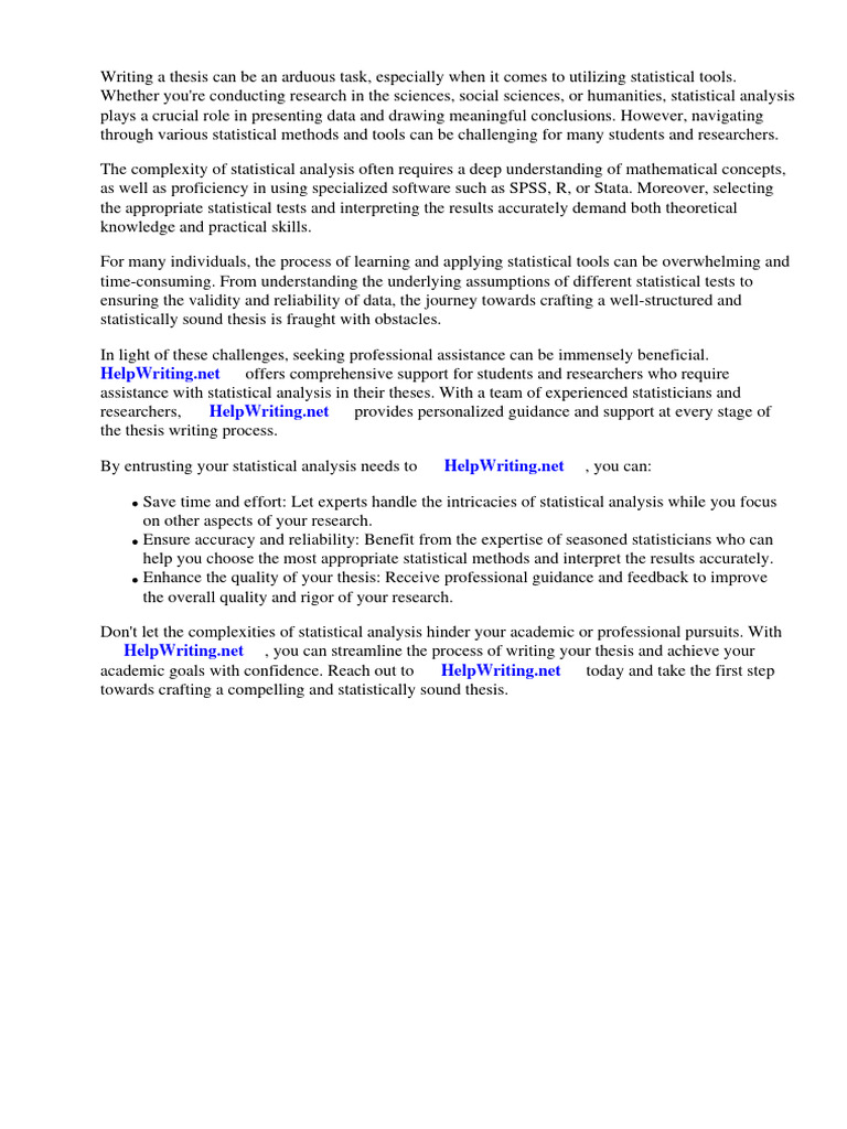 Thesis Statistical Tools | PDF | Statistics | Data Analysis