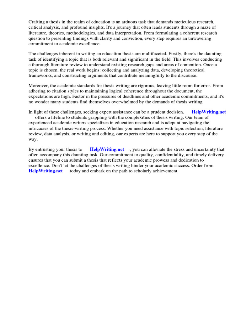 Education Thesis | PDF | Thesis | Methodology