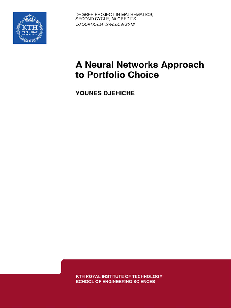 A Neural Networks Approach For Portfolio Pdf Regression Analysis