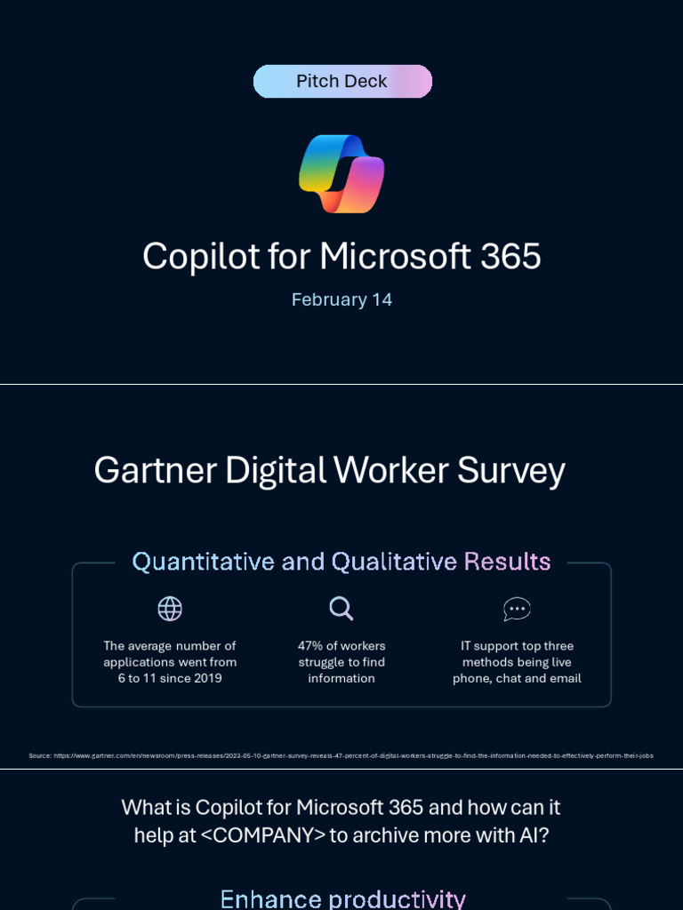 Microsoft 365 Copilot Pitch Deck | PDF | Return On Investment ...