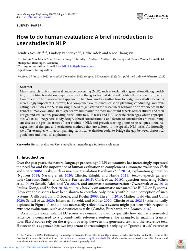 how-to-do-human-evaluation-a-brief-introduction-to-user-studies-in-nlp | PDF | Level Of ...