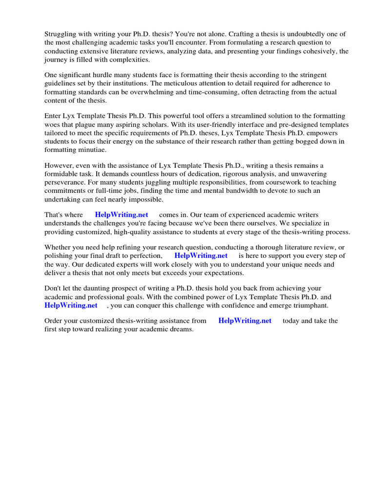 Lyx Template Thesis PHD | PDF | Page Layout | Thesis