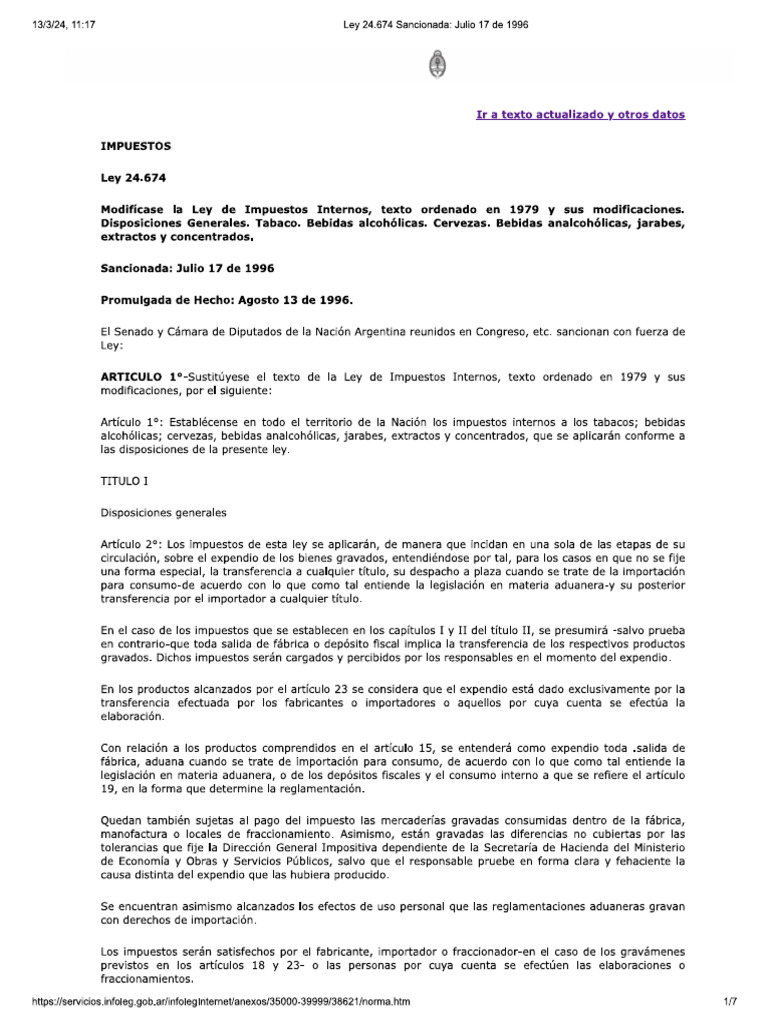 Impuestos Internos | PDF