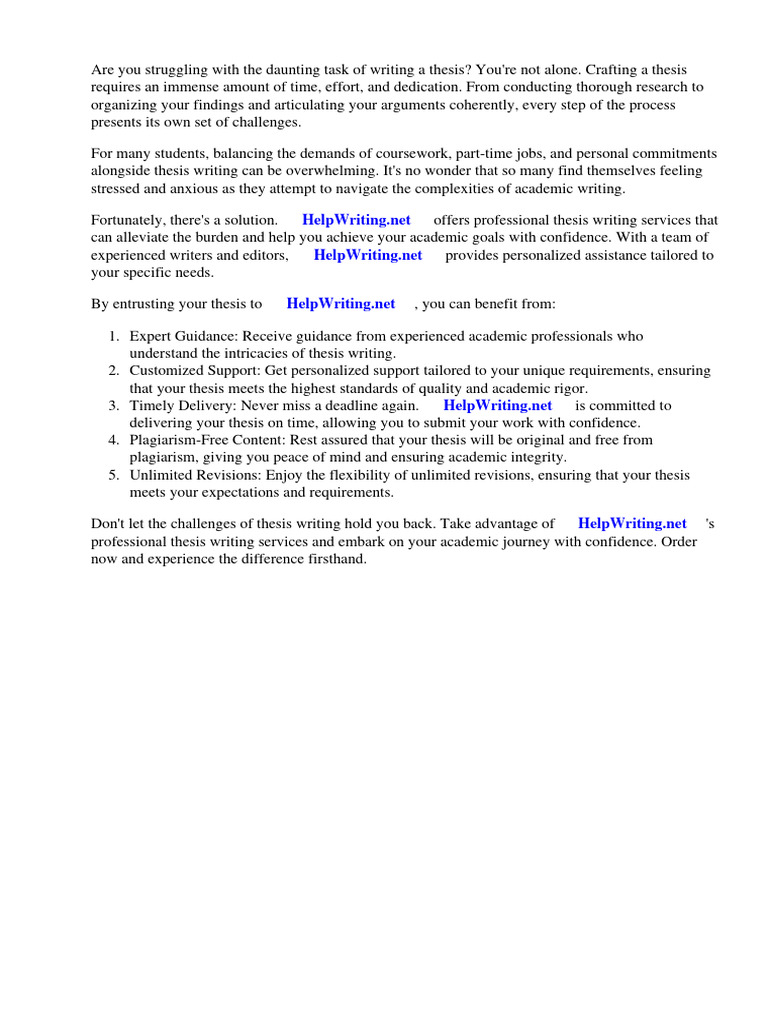 Elite Editing Thesis Write Up Scholarship | PDF | Essays | Thesis