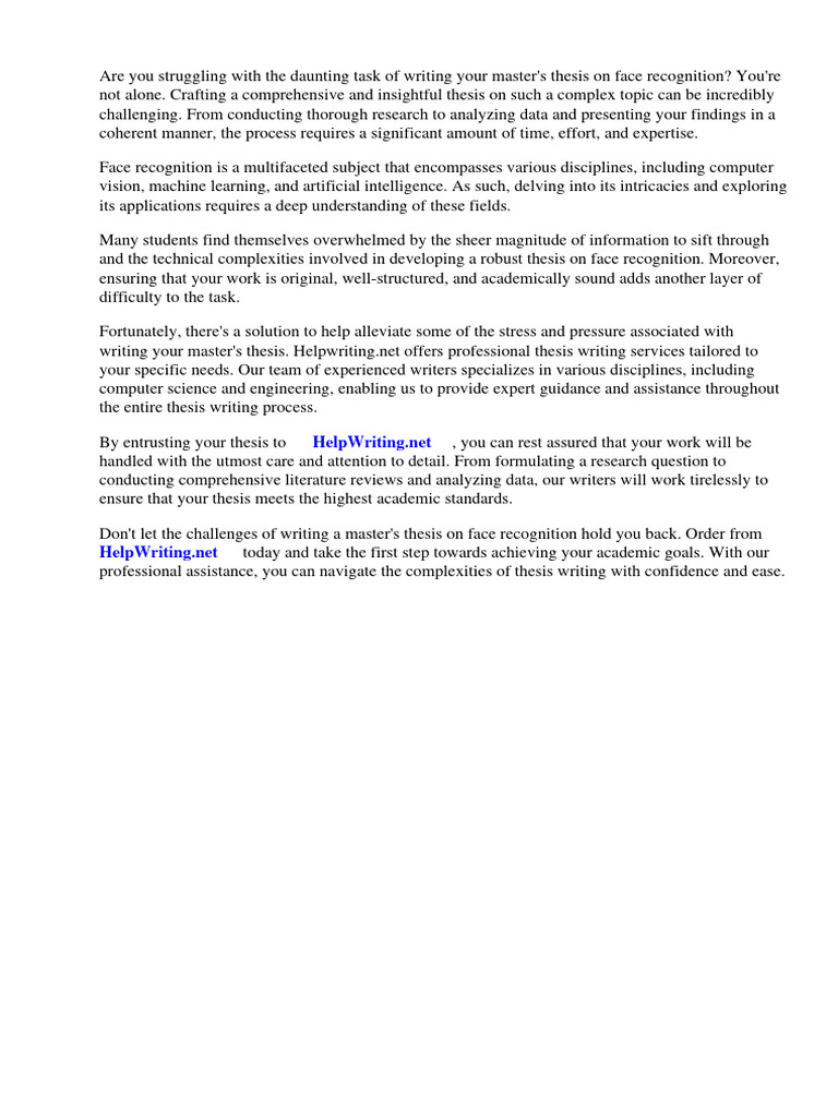 Master Thesis Face Recognition | PDF | Biometrics | Deep Learning
