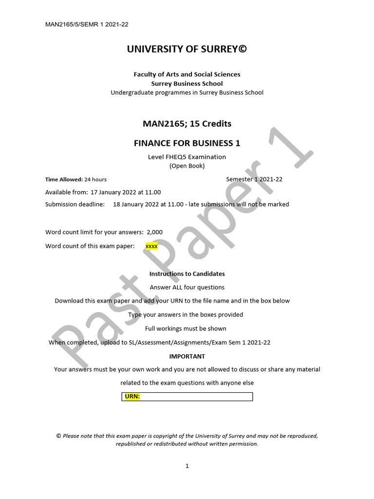 MAN2165 - Past Exam Paper 2021-22 WITH SOLUTIONS1 | Download Free PDF ...
