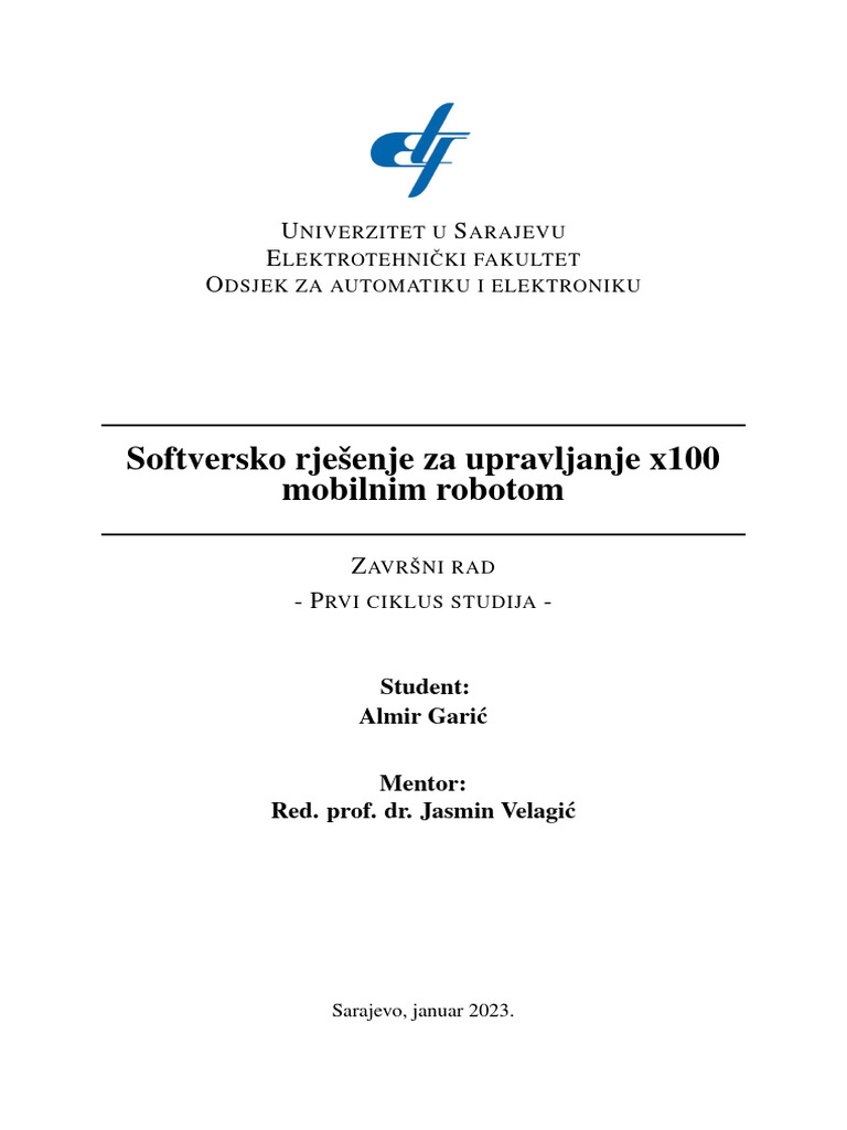 ETF - Latex - Template - BSC - Zavrsni - Rad - (1) - Radna - Verzija | PDF | Computing ...