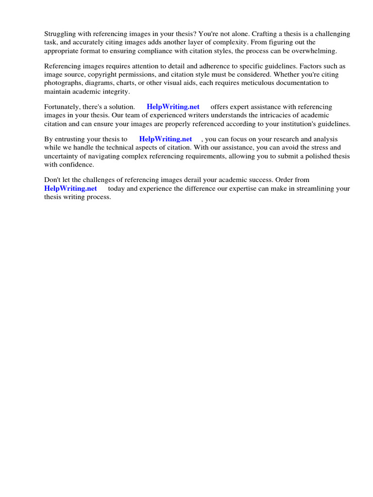 Thesis Referencing Images | PDF | Citation | Apa Style