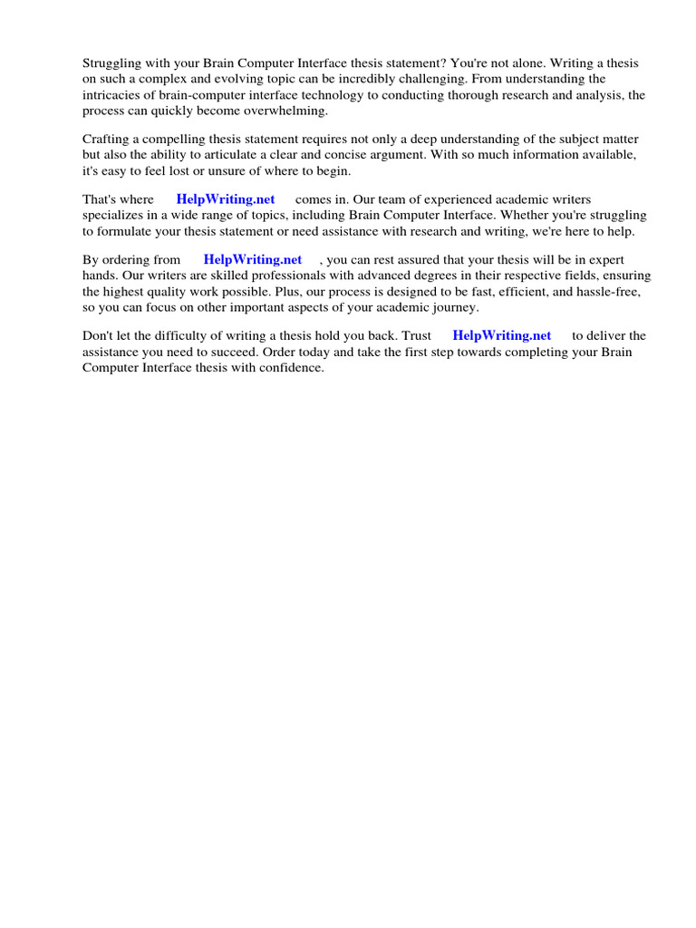Brain Computer Interface Thesis Statement Pdf 3757