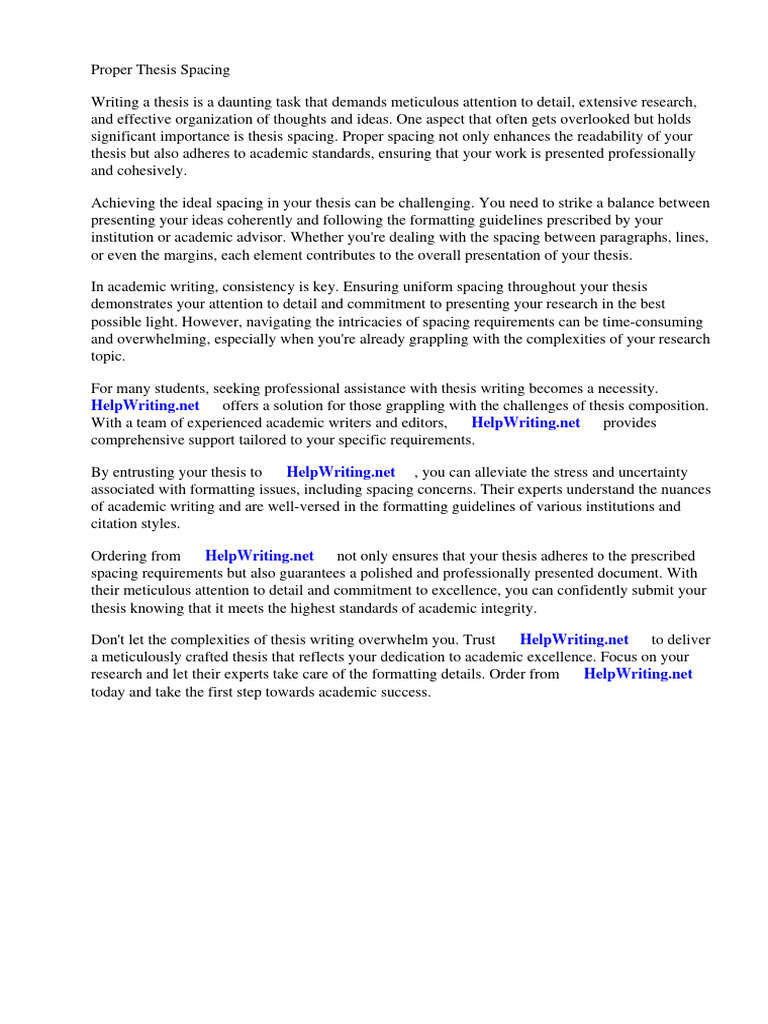 Proper Thesis Spacing | PDF | Thesis | Written Communication