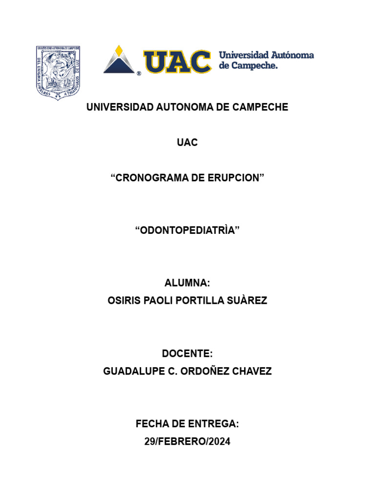 Tarea Cronología y Denticiones | Descargar gratis PDF | Anatomia dental ...