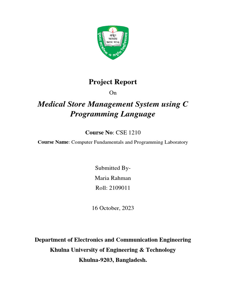 Project Report CSE 1209 | PDF | Computer Programming | Computing
