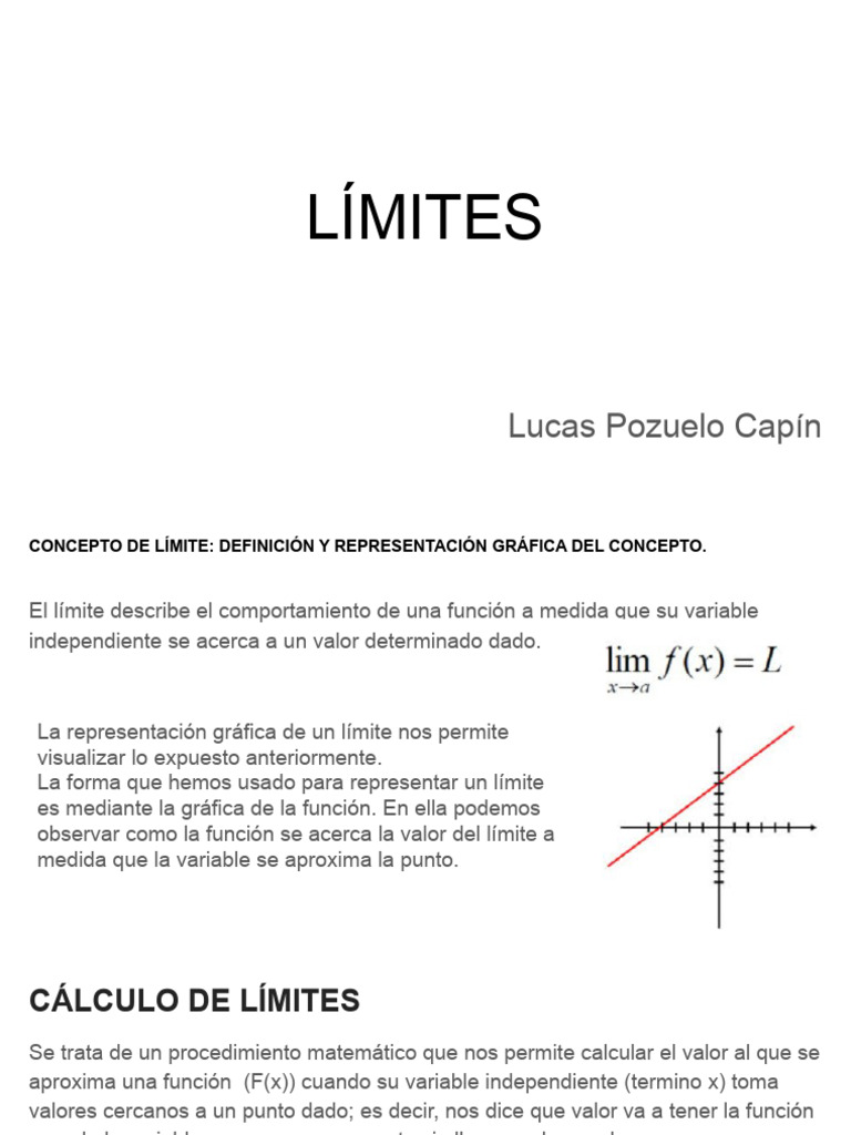 Cálculo y Tipos de Límites Matemáticos | PDF