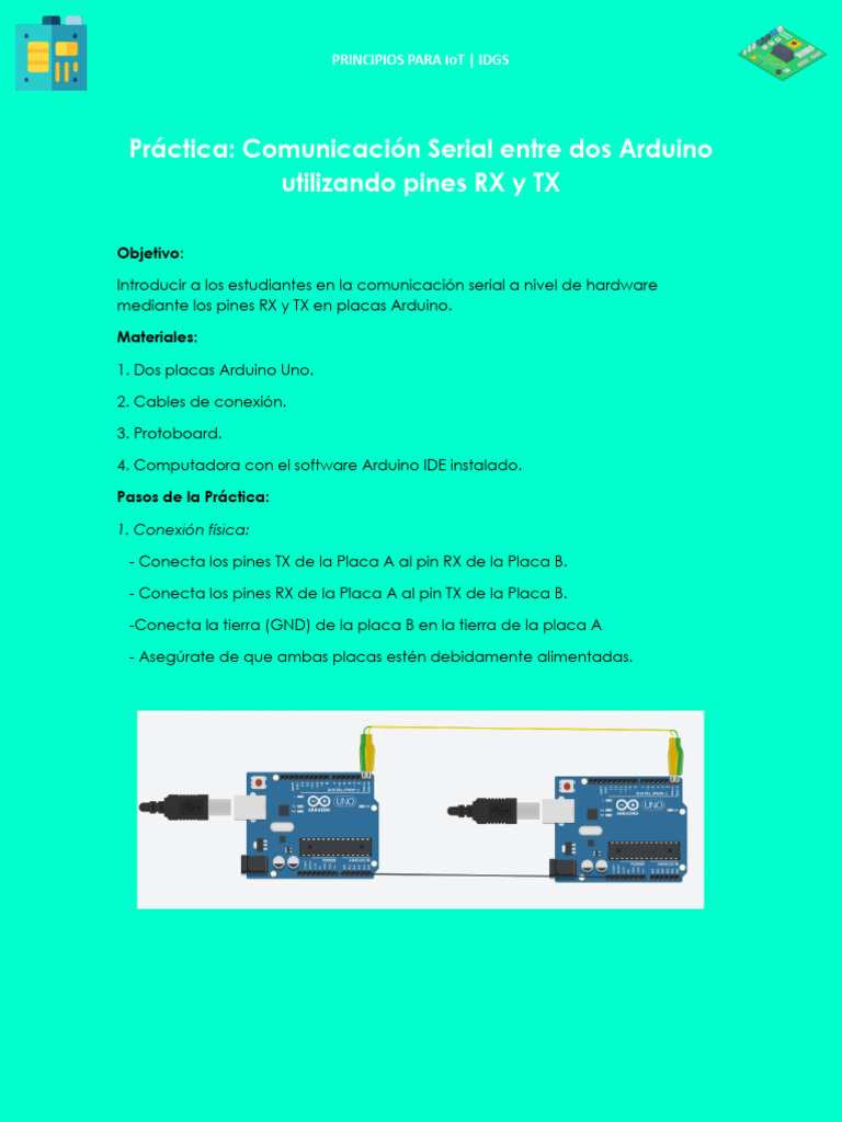 Práctica Serial RX TX | PDF | Arduino | Ciencias de la Computación