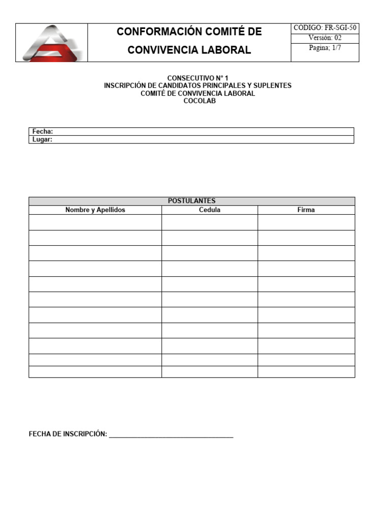 Fr-Sgi-50 Conformacion Cocolab v1 | PDF | Gobierno