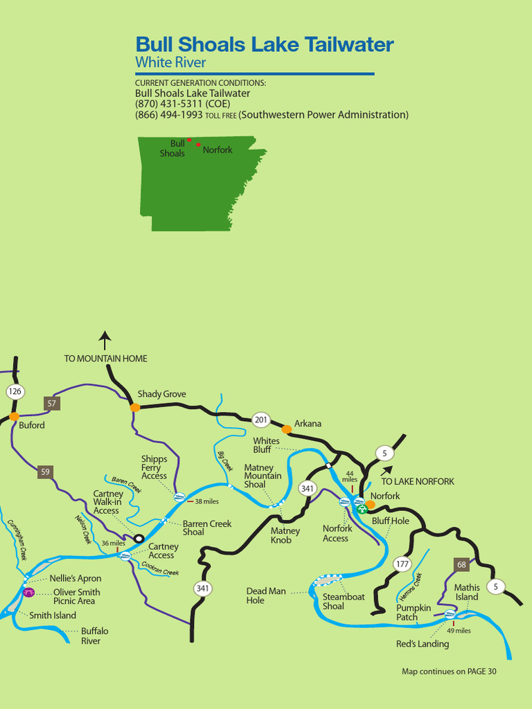 Map Of Bull Shoals Lake