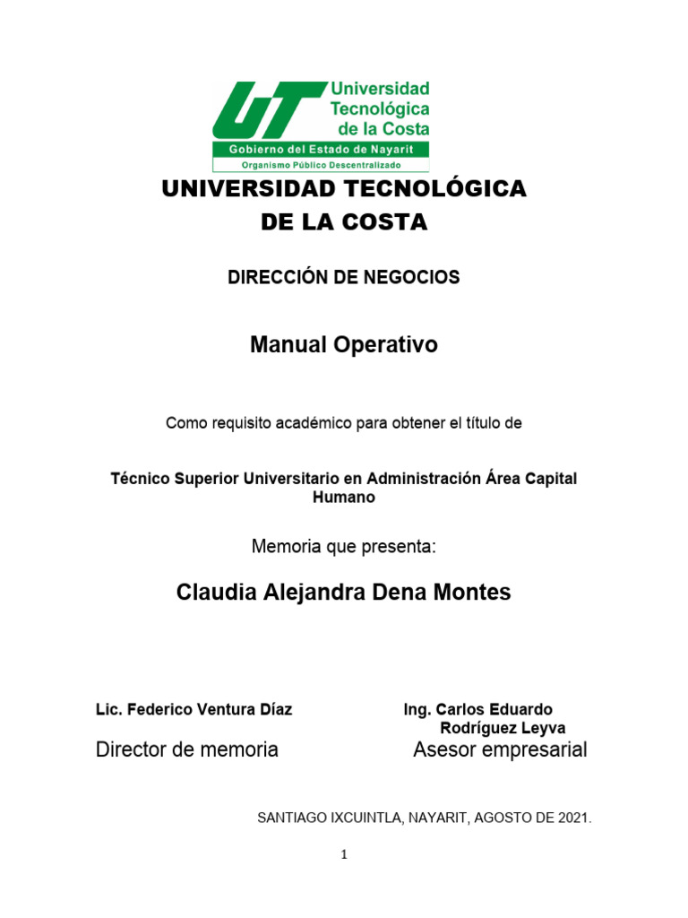 Manual Operativo CKAU 1 | PDF