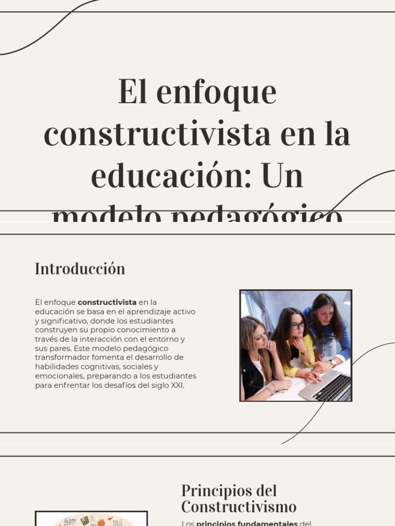 El Enfoque Constructivista en La Educacion Un Modelo Pedagogico Transformador | PDF ...